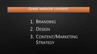 Creating Effective Website Content | PPT