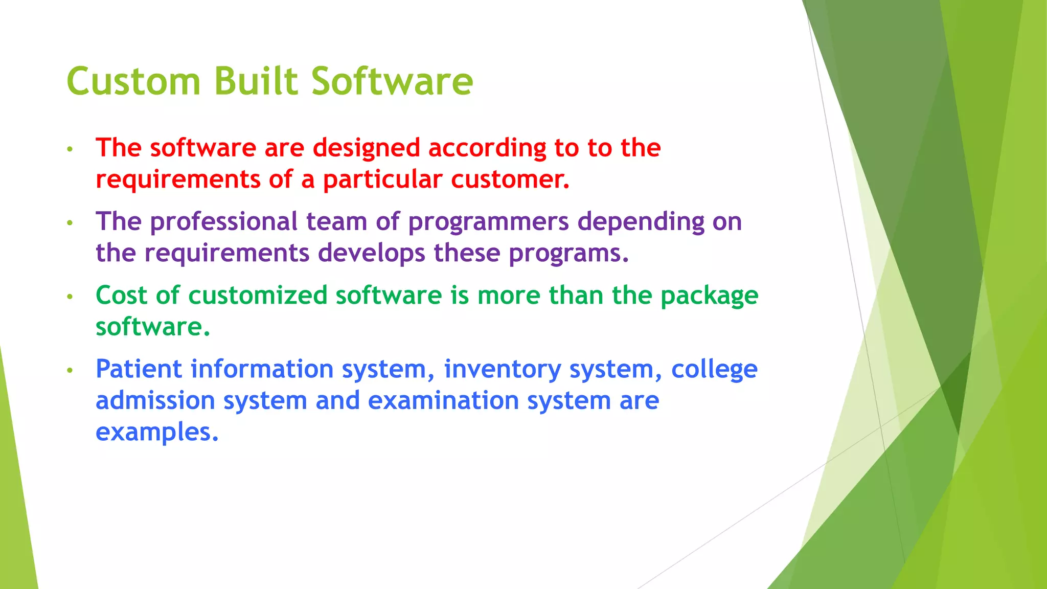 Contents of Computer Software | PPTX | Operating Systems | Computer Software and Applications