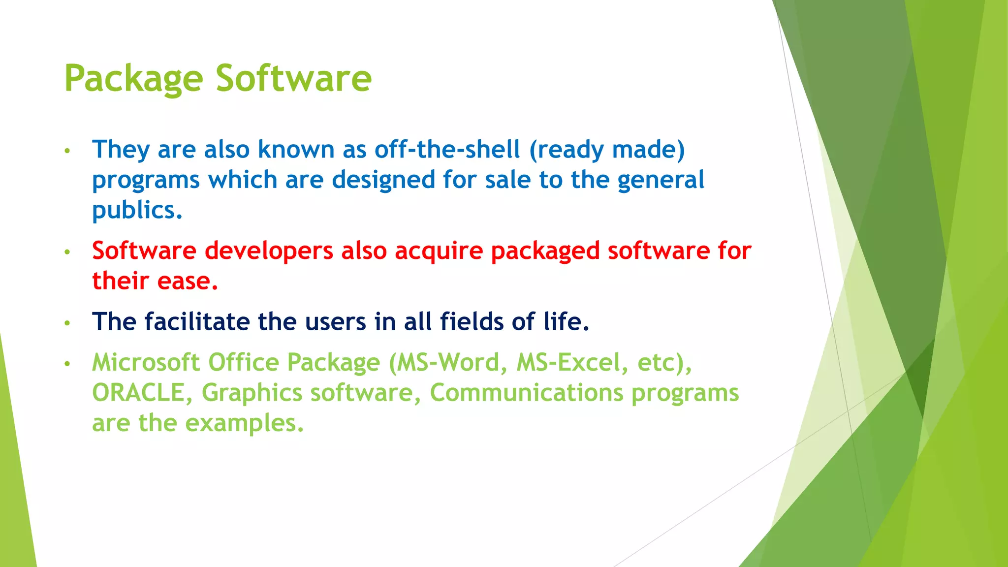 Contents of Computer Software | PPTX | Operating Systems | Computer Software and Applications