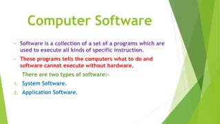 Contents of Computer Software | PPTX | Operating Systems | Computer Software and Applications