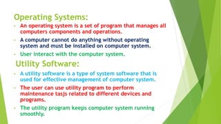 Contents of Computer Software | PPTX | Operating Systems | Computer Software and Applications