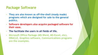 Contents of Computer Software | PPTX | Operating Systems | Computer Software and Applications