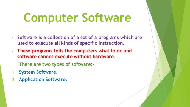 Contents of Computer Software
