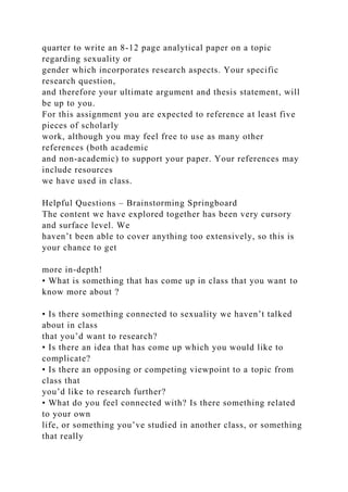 Contents of Final Paper The final paper summarizing the s.docx