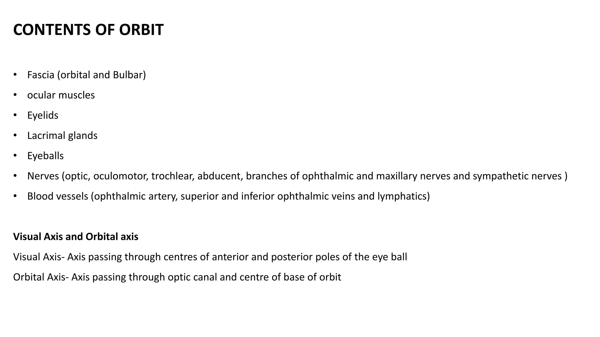 Contents of orbit | PPTX