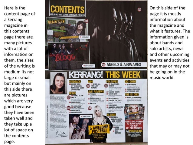 Contents page analysis | PPTX | Technology & Computing