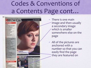 Contents page analysis | PPTX | Desktop Publishing | Computer Software ...