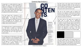 Contents page analysis | PPT