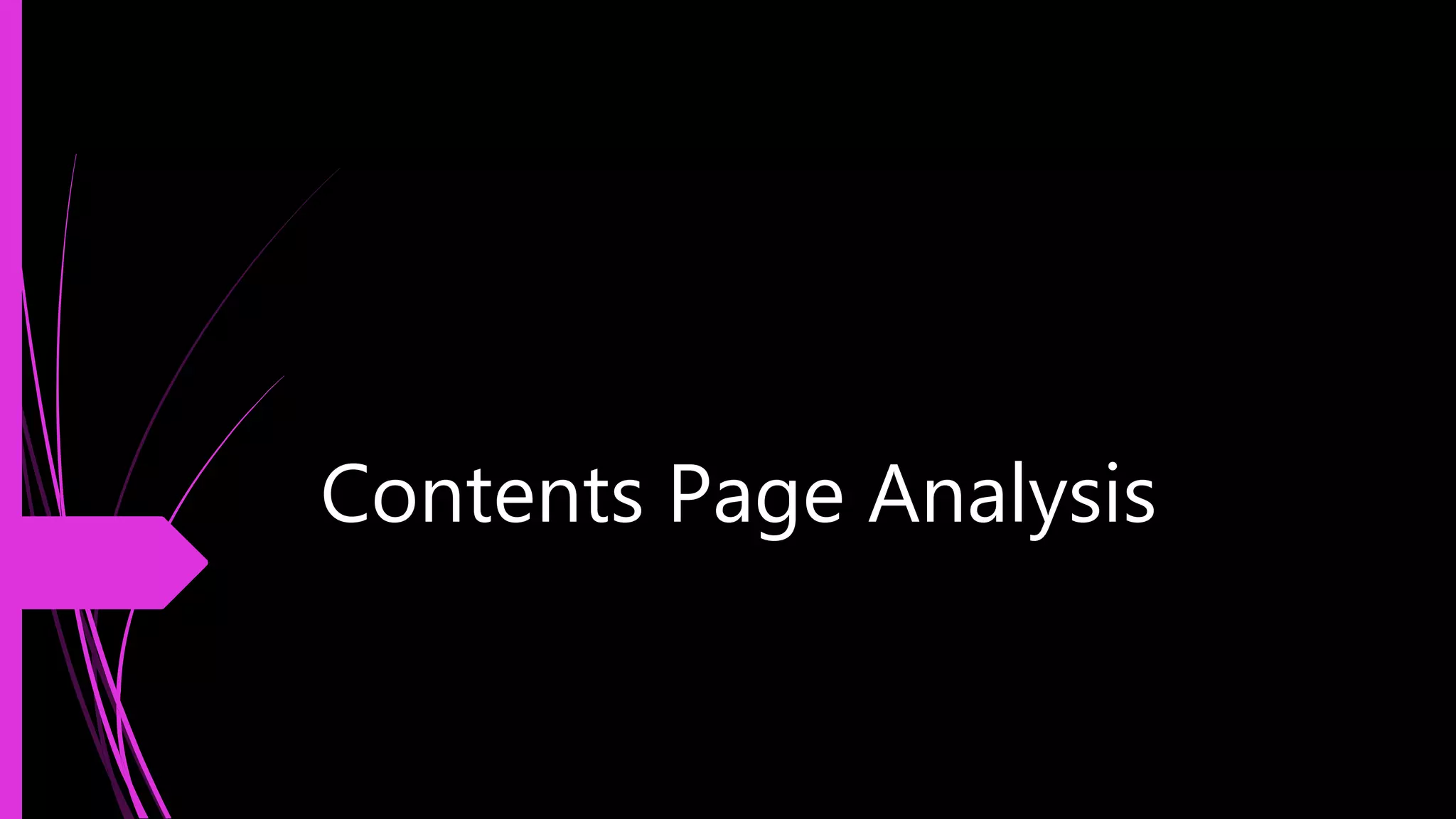 Contents page analysis | PPTX