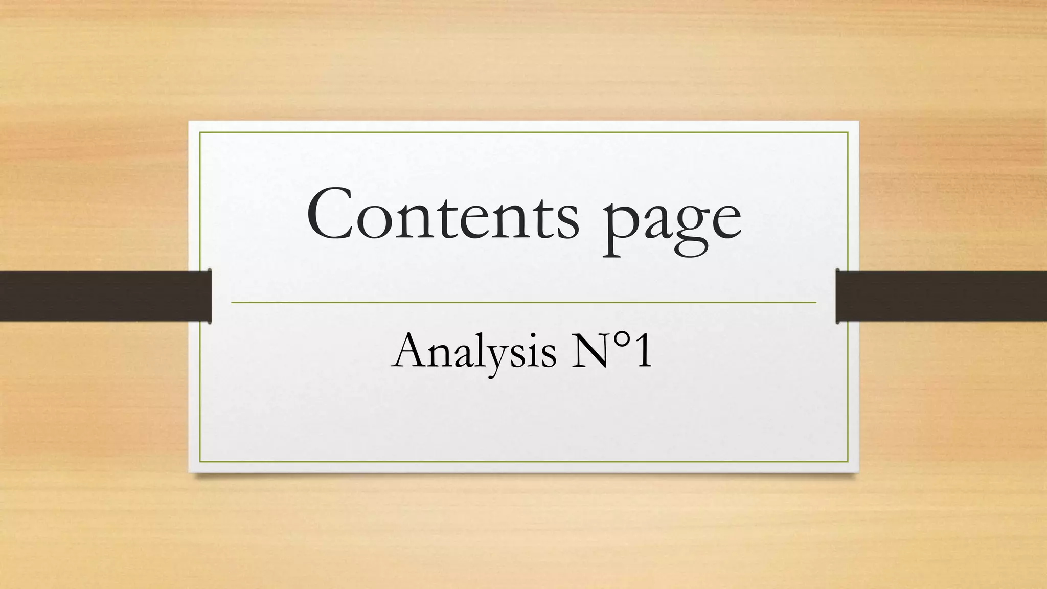 Contents page analysis 1 | PPTX