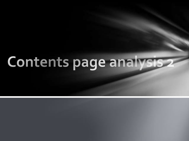 Contents page analysis 2 | PPTX | Technology & Computing