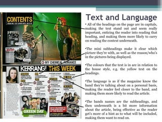 Contents Page Analysis - Kerrang | PPT