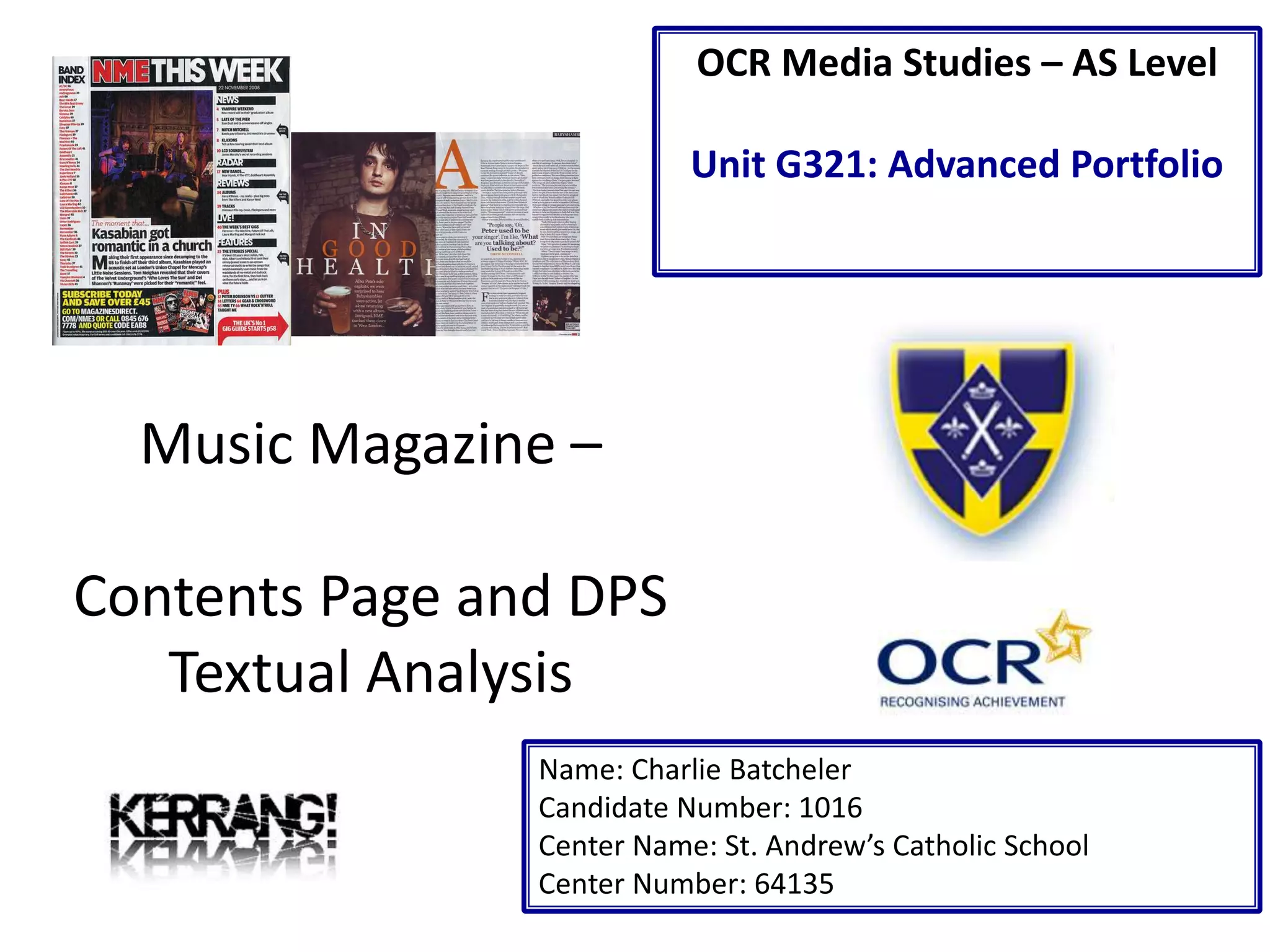 Contents Page and DPS Analysis | PPTX