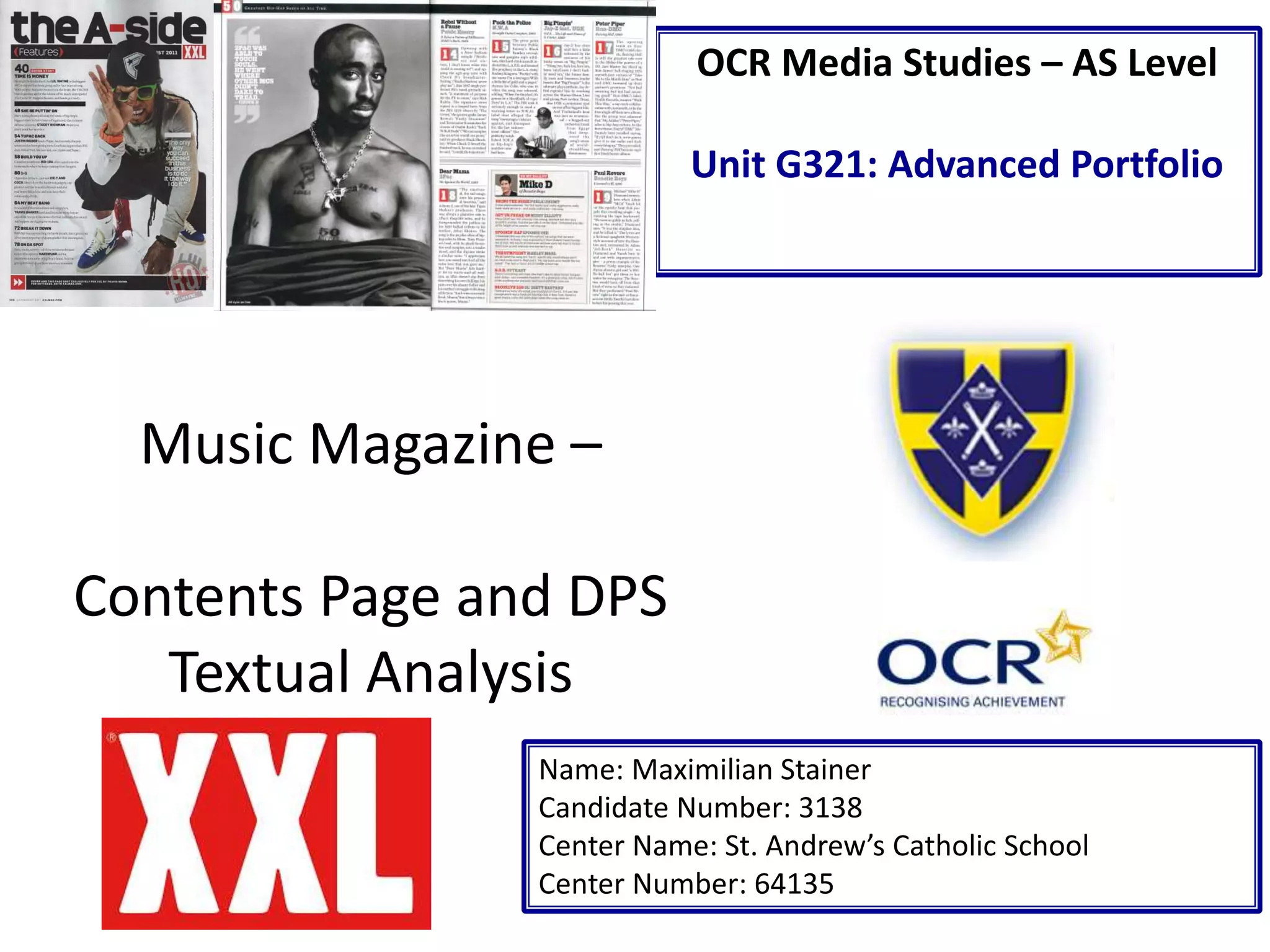 Contents page and dps analysis | PPT