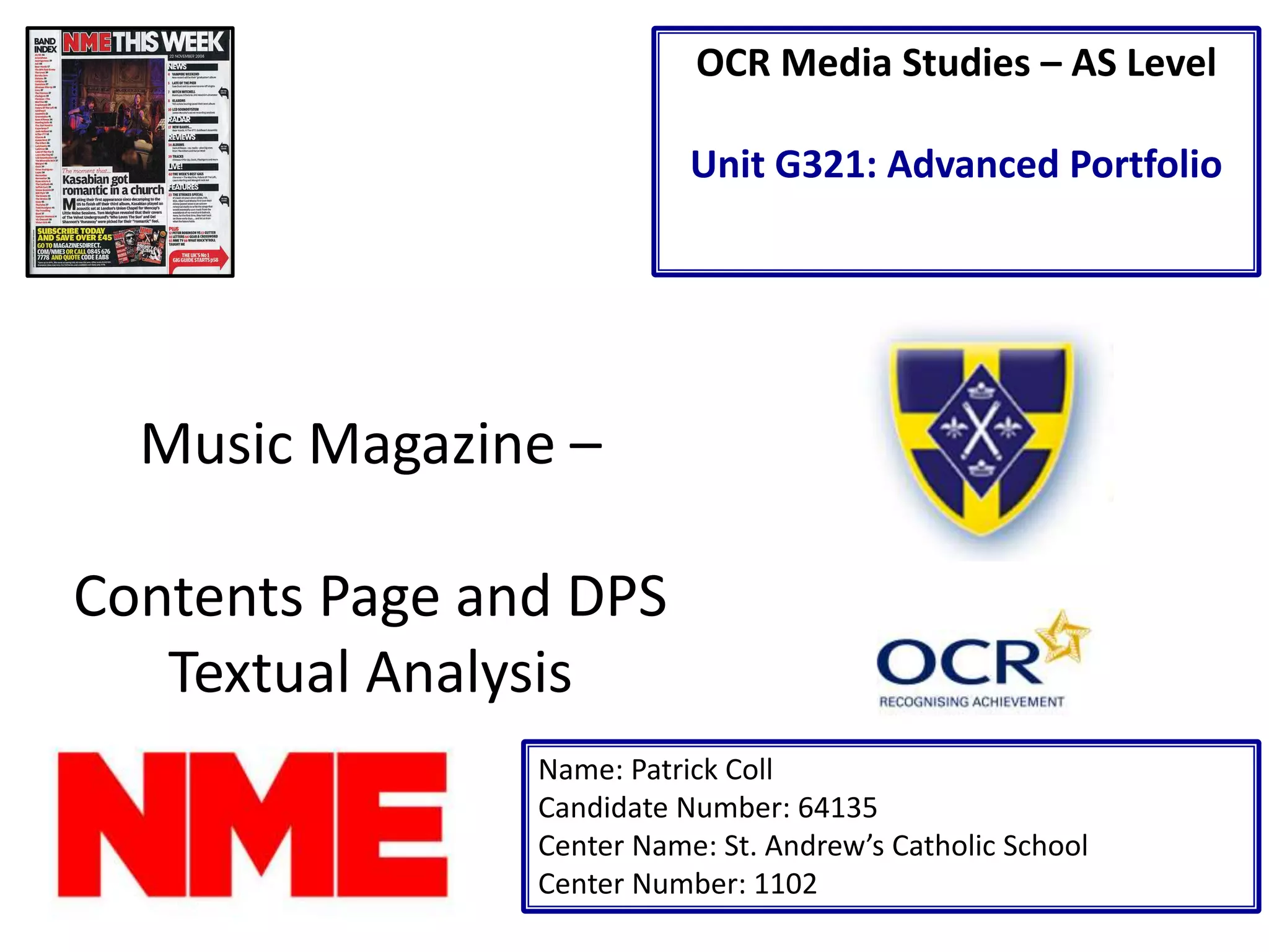 Contents page and dps marked | PPT