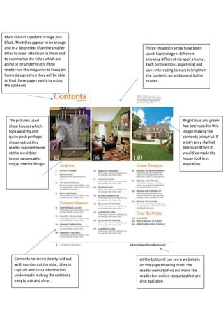 Contents page annotation | DOCX