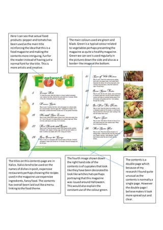 Contents page annotation | DOCX