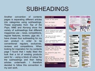 contents page conventions | PPTX
