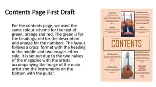 Contents page first draft | PPT
