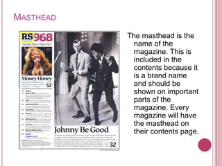 Contents page of a magazine (slideshare) | PPTX