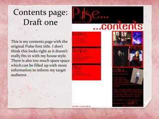 Contents page plans | PPTX