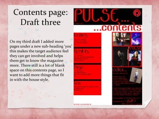 Contents page plans | PPTX