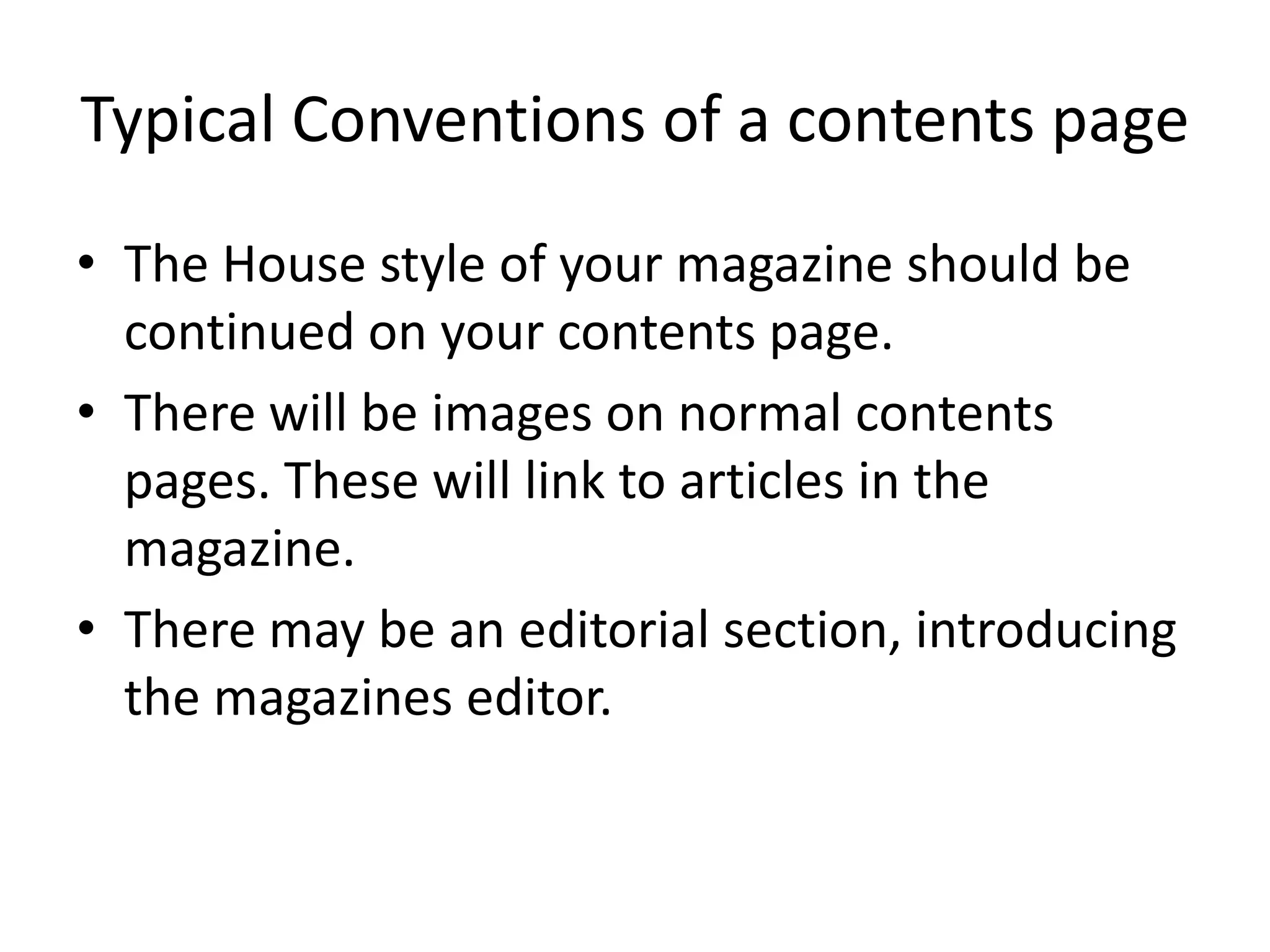 Contents page research | PPT | Free Download