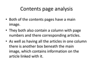 Contents page research | PPT | Free Download