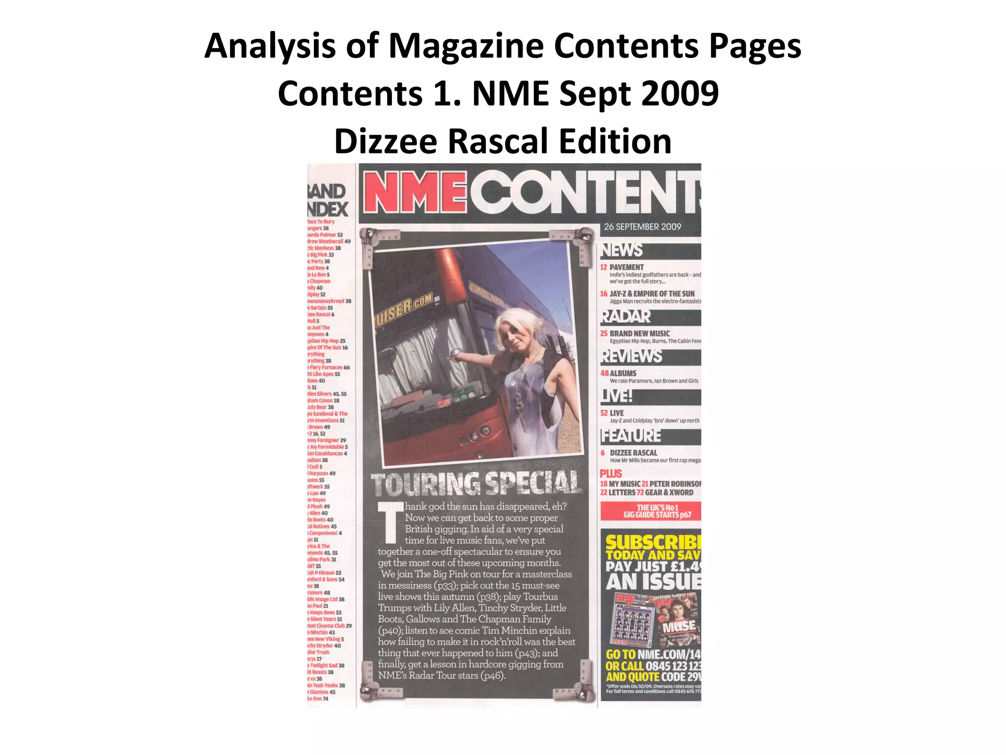 Contents Pages of Magazines | PPT