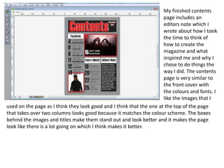 Contents page screen shots | PPTX