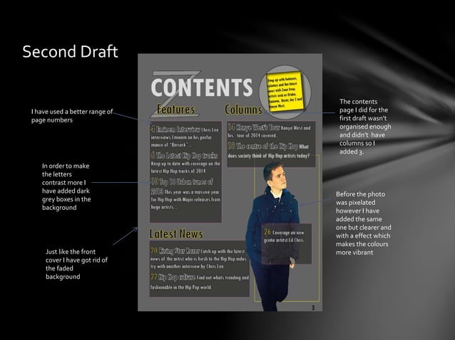 Contents page second draft | PPTX | Technology & Computing