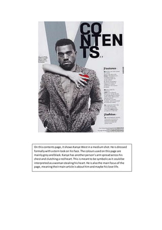 Music Magazine Contents Page Analysis | DOCX | Women\'s Outerwear ...