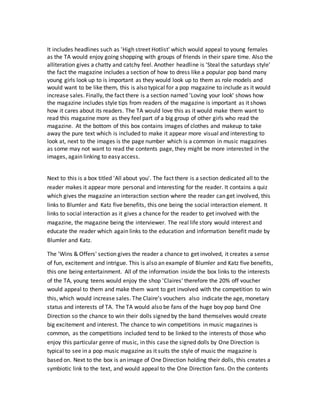 Contents Page Analysis - 'Top Of The Pops' | DOCX