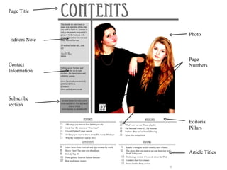 Contents page with commentary | PPT