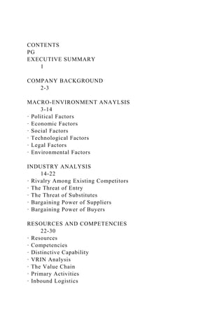 CONTENTSPGEXECUTIVE SUMMARY1COMPANY BACKGROUND.docx