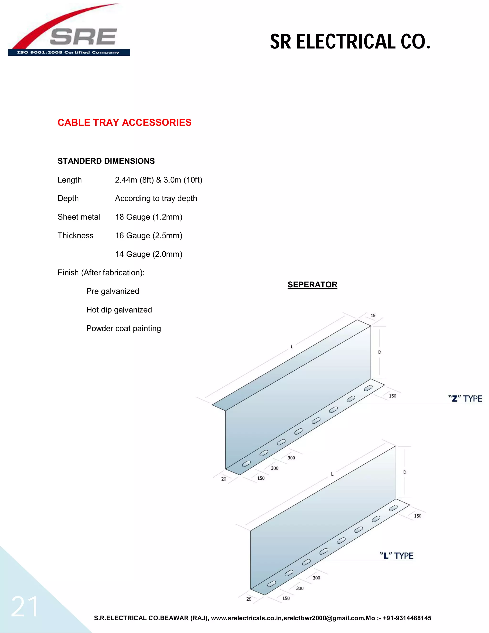 Contents sre cable tray | PDF