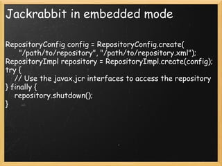 Content Storage With Apache Jackrabbit | PPT