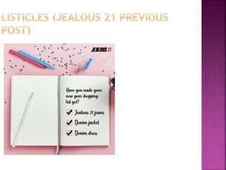 Content strategy About Jealous 21 | PPT