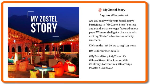 Content Strategy Ideas for Zostel Brand | PPTX