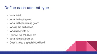 Building a content strategy with content types | PPT