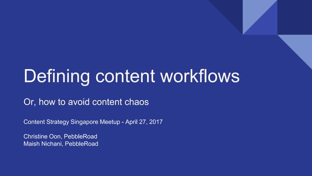 Defining content workflows | PPT