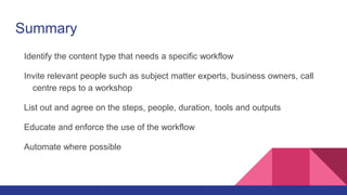 Defining content workflows | PPT