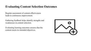Content_ Subject Matter Selection, Criteria,methos And Organization For ...