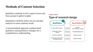 Content_ Subject Matter Selection, Criteria,methos And Organization For ...