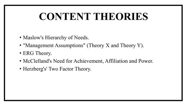 Content Theories | PPTX