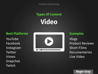 Content Marketing: Four Main Content Types | PPT