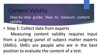 Content Validity: Types, Definition , Example | PDF