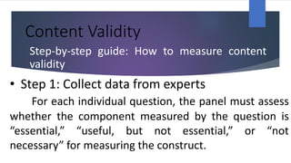 Content Validity: Types, Definition , Example | PDF