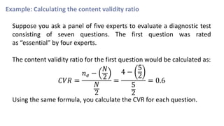 Content Validity: Types, Definition , Example | PDF