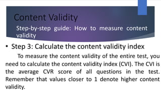 Content Validity: Types, Definition , Example | PDF